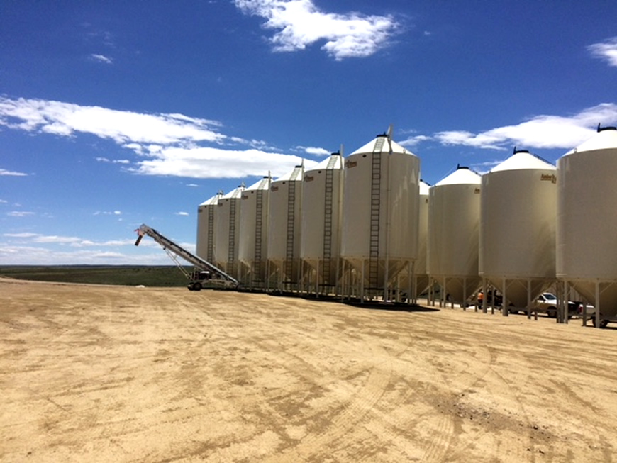 Shipping Container For Frac Sand Frac Sand Storage Bins Amber Waves